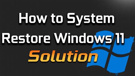 System Restore Windows 11 To Restore Your Pc To An Earlier Time And