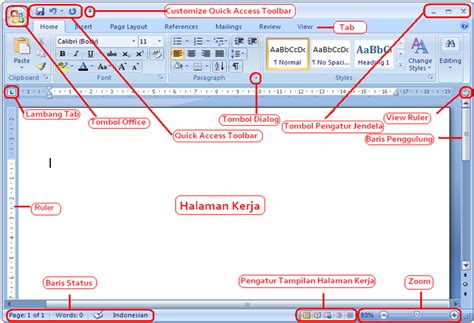 Fungsi Menu Bar Pada Microsoft Word Ms Word 2007 ~ Biellsoft™