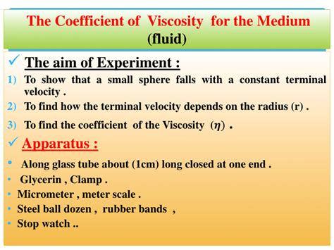 Pdf The Aim Of Experiment The Coefficient Of Viscosity For The