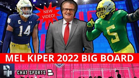 Mel Kipers 2022 Nfl Draft Big Board Latest Top 25 Prospect Rankings