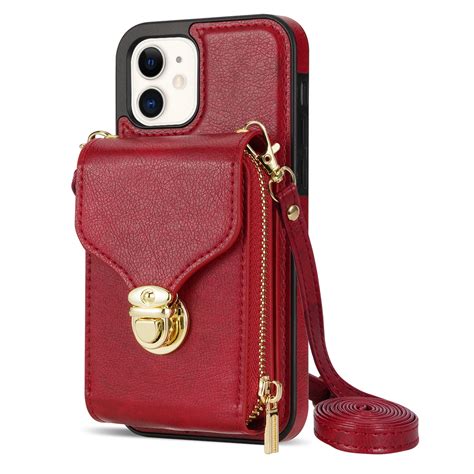 Dteck Wallet Case For Iphone 11 Crossbody Zipper Wallet Case With