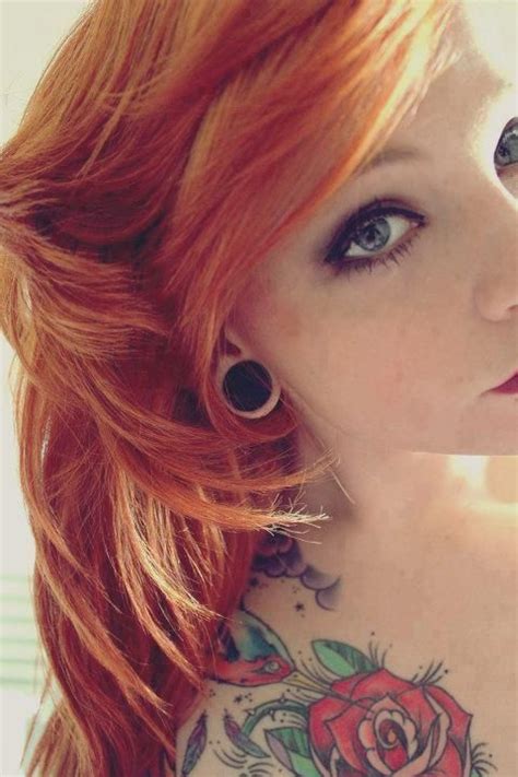 Tattooed Redheads Scene Hair Gorgeous Hair Beauty
