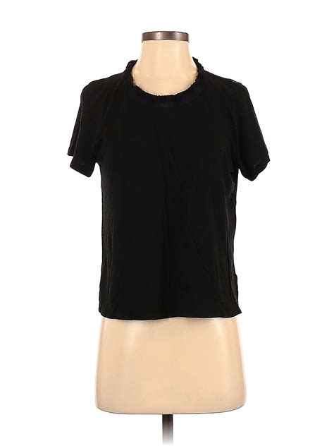 Who What Wear Solid Black Short Sleeve Top Size Xs 66 Off Thredup