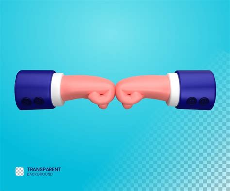 Premium Psd Businessman Fist Bump Hand Gesture 3d Illustration