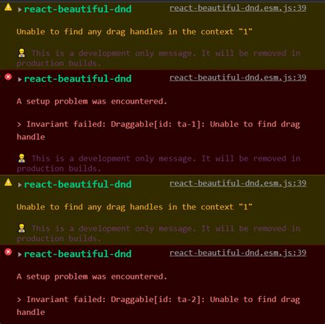 warning prop `data rbd draggable context id` did not match · issue