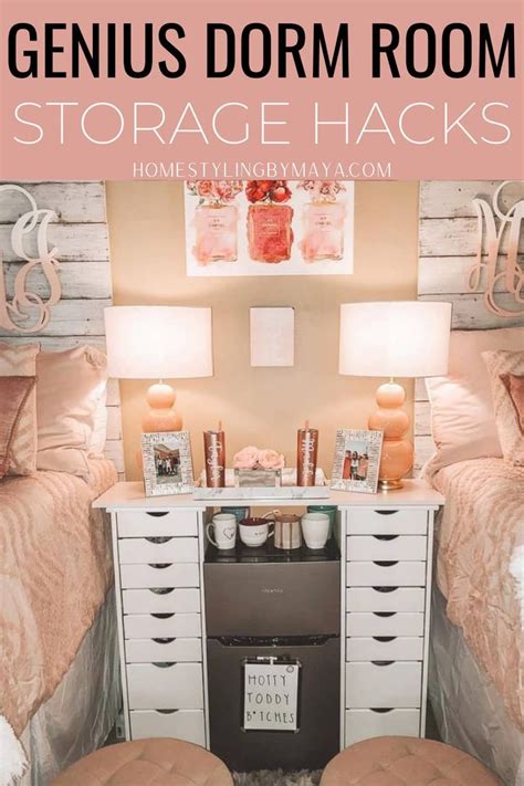 Genius Dorm Room Storage Hacks For Freshmans Dorm Room Storage