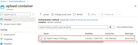 upload files to azure with core web api and blazor