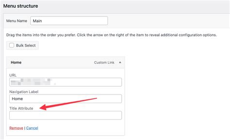 what is title attribute in wordpress
