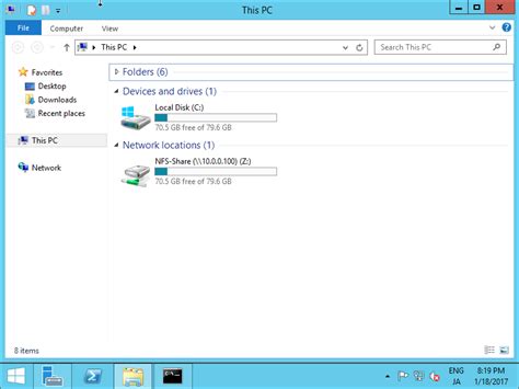windows server 2012 r2 configure nfs client 1 server world