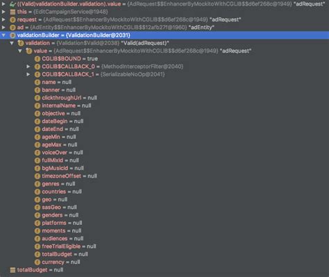 java how can i look into this variable in intellij s debugger