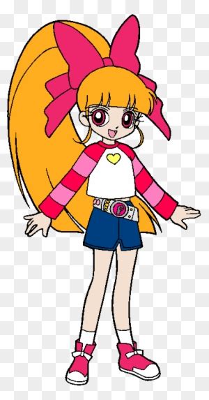 Mmd Powerpuff Girls Z Momoko Girl Wearing Pink Dress Illustration