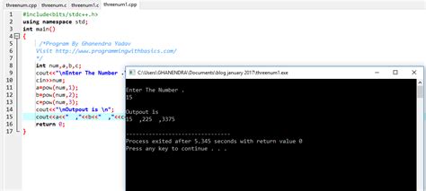 c program to read integer n and print first three