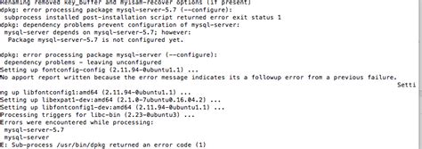 apt dpkg configure a stuck at mysql ask ubuntu