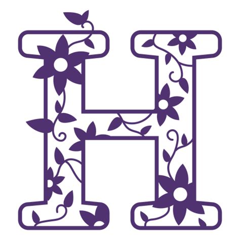 Floral Alphabet Letter H Png And Svg Design For T Shirts