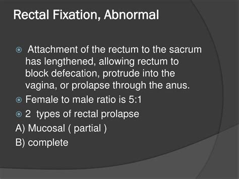 Ppt The Anus And Rectum Powerpoint Presentation Free Download Id