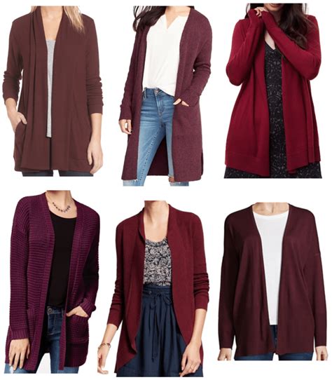 9 Outfits With A Maroon Cardigan