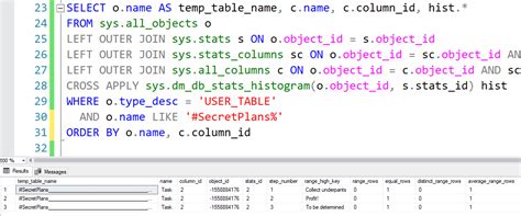 how to get temp table column name in sql server