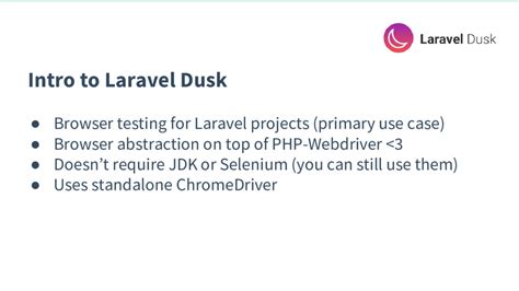 scraping the web with laravel dusk docker and php speaker deck