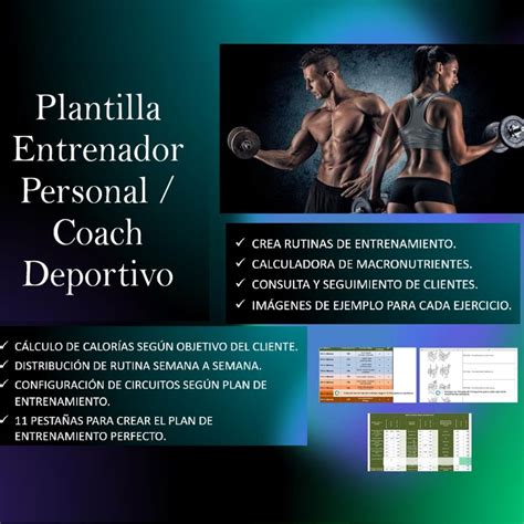 Plantilla Personal Trainer Coach Deportivo Para Planificación De
