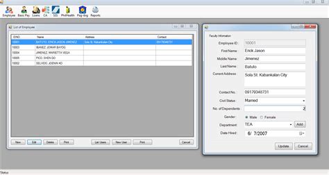 109 update statement using visual basic application for