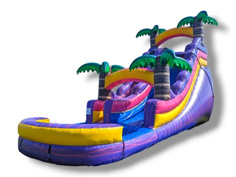 Water Slides Bouncing With Bubbles