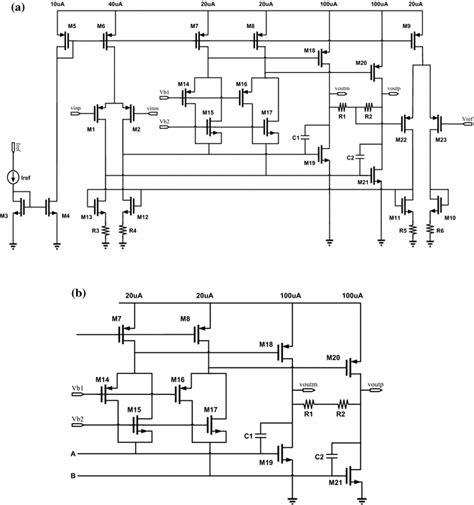 A Class Ab Amplifier B Details Of Op In The Class Ab Amplifier