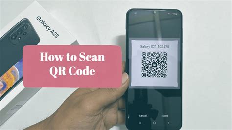 Samsung Galaxy A23 How To Scan Qr Code Youtube