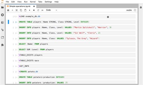 a jupyter kernel for sqlite while it is well known in the python… by