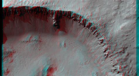 Another Well Preserved Impact Crater 3 D Nasa Mars Exploration