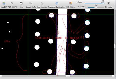 opencv how to efficiently merge two overlapping contours into one big