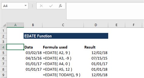 edate function step by step guide how to use edate function