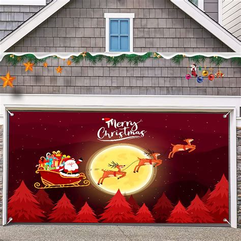 5 X 6 7 Ft Holy Night Christmas Outdoor Garage Door Banner Red Blue