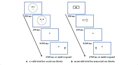 Schematic Of An Experimental Trial A A Valid Trial For Social Cue
