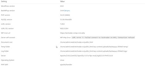 curl error 7 failed connect to 443 connection refu