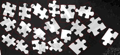 image processing jigsaw puzzle isolating the pieces separating