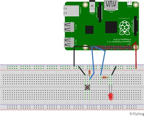 simple button interfacing with raspberry pi