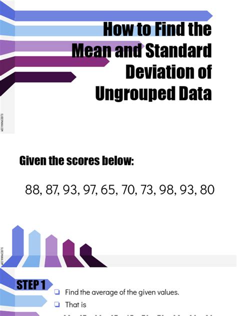 3 2 How To Find The Mean And Standard Deviation Of Ungrouped Data Pdf