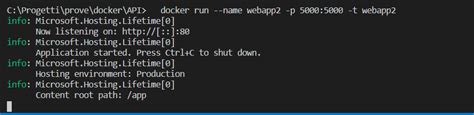 can t reach core web app using docker windows