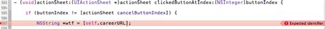 objective c expected identifier error itecnote