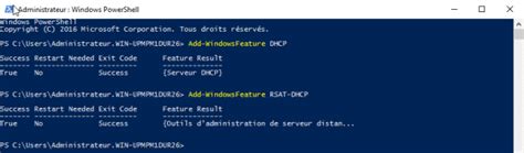 installation et configuration de dhcp en powershell rémi flandrois
