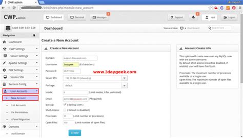 install centos web panel 0 9 8 11 web hosting control panel on centos