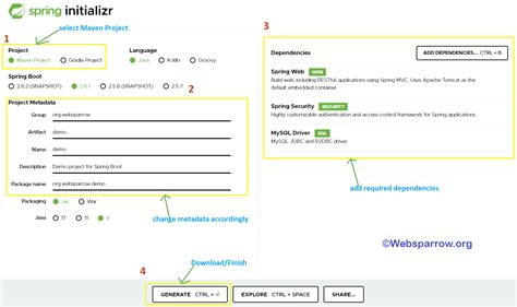 how to import spring boot project in eclipse sts ide websparrow