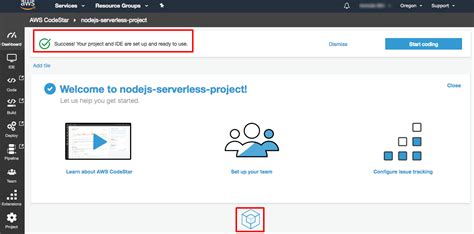 build a serverless application with aws codestar and aws