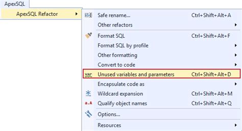clean up sql code from variables you don t use