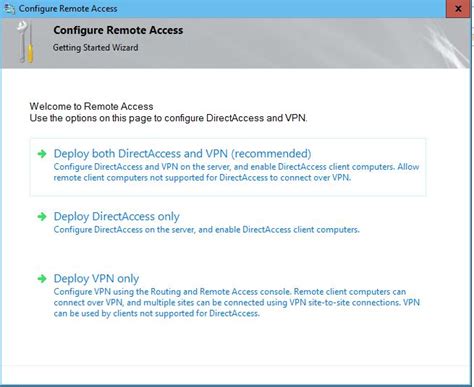 how to configure directaccess vpn on server 2016 technig