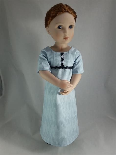 16 Doll Clothes Regency Dress In A Pale Blue Grey A Etsy