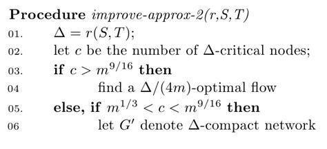 algorithms which pseudocode package produces this output tex