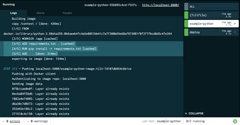 example python flask tilt