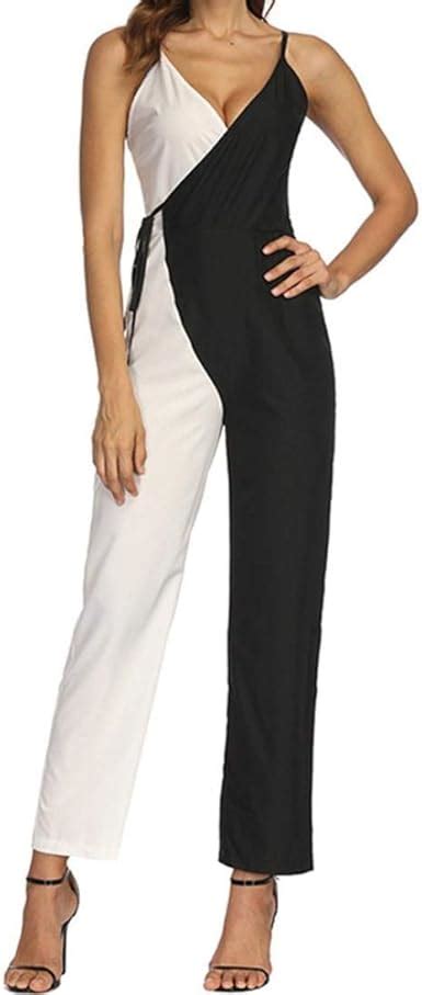 Jumpsuit Damen Sommer Lange Elegante Bein Breites Overall Modernas