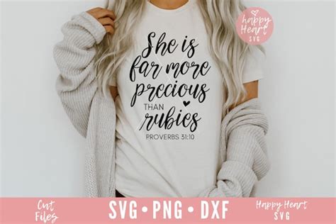 She Is Far More Precious Than Rubies Svg Christian Svg Dxf Etsy